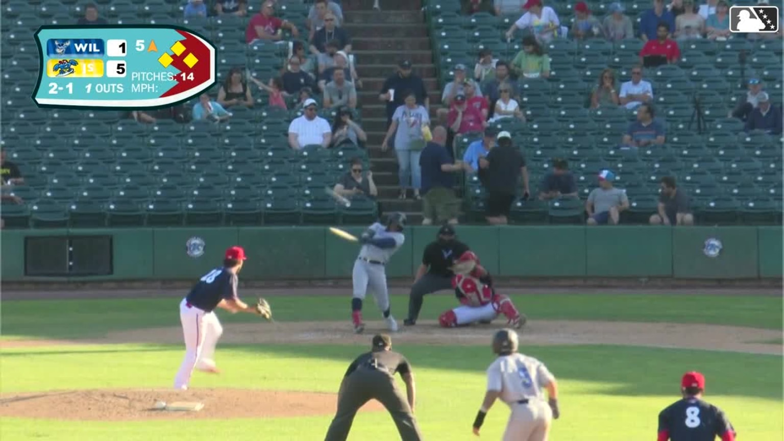 Jeremy De La Rosa's bases-clearing triple | 06/15/2024 | Blue Rocks