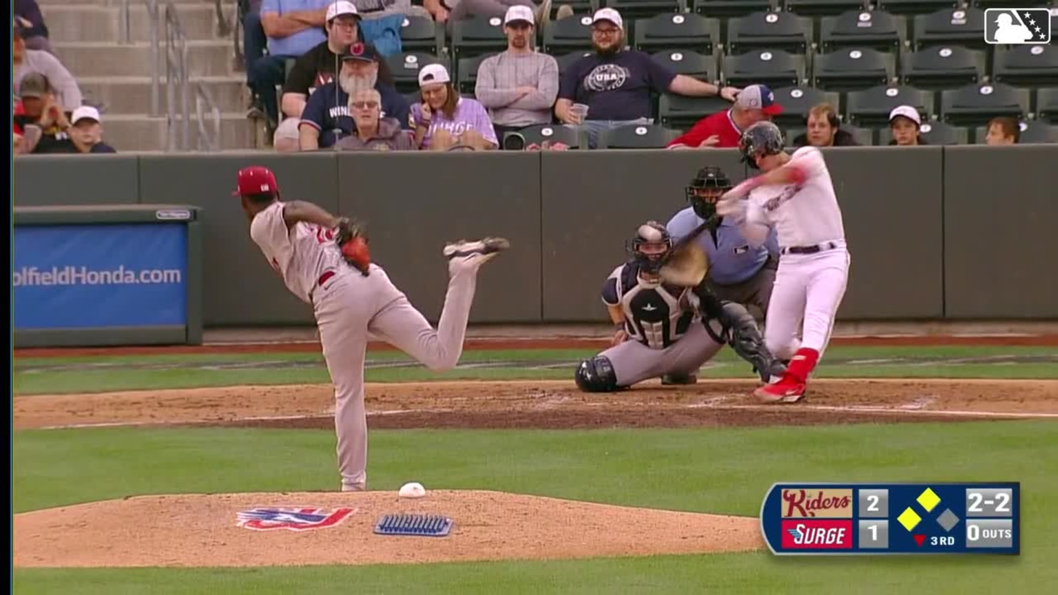 Tanner Schobel's two-run double | 04/07/2024 | Wind Surge