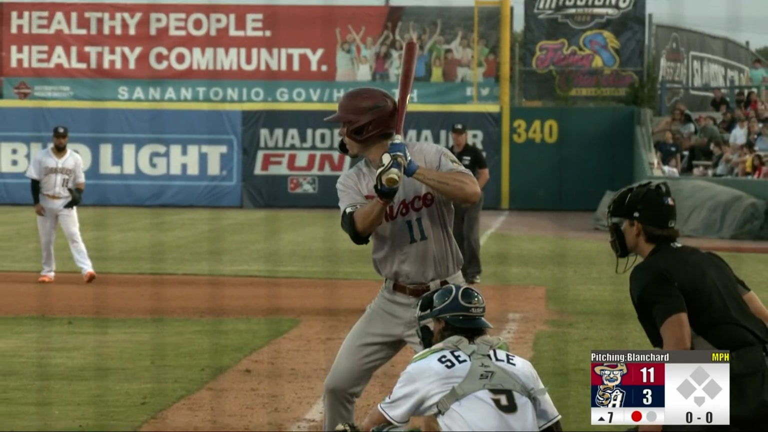 Evan Carter's three-hit night | 07/04/2023 | RoughRiders