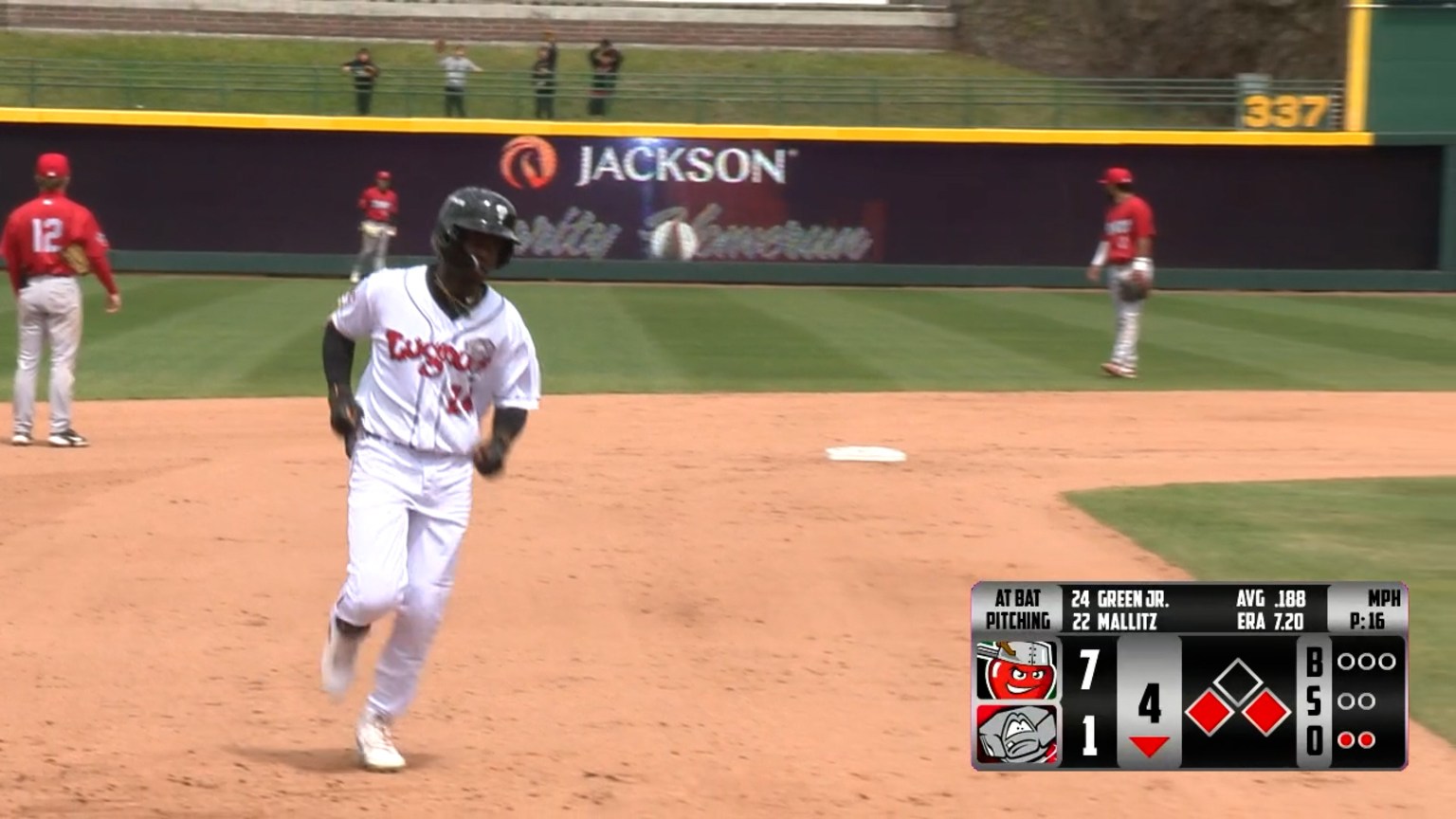 Rodney Green Jr. crushes his sixth homer of the year | 04/27/2025 | Lugnuts