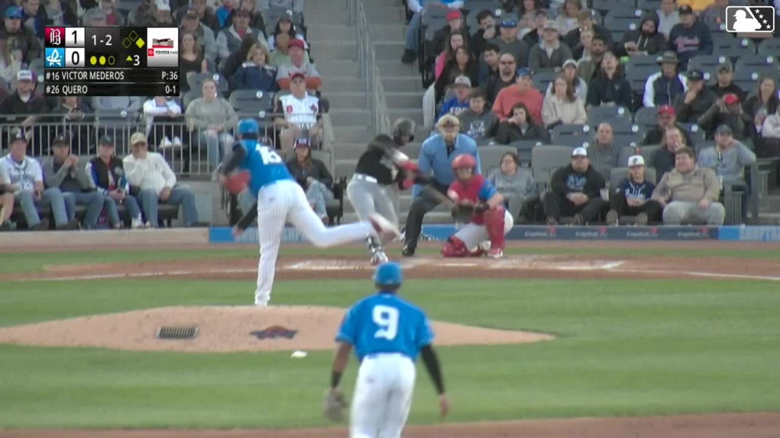 Edgar Quero slugs his second homer of the season | 04/13/2024 | Barons