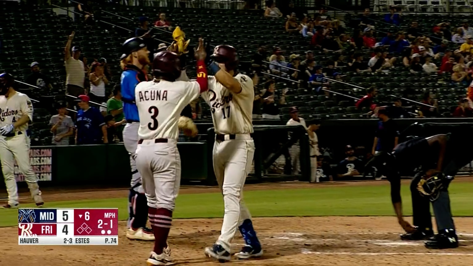 Trevor Hauver's multi-homer game | 07/06/2023 | RoughRiders