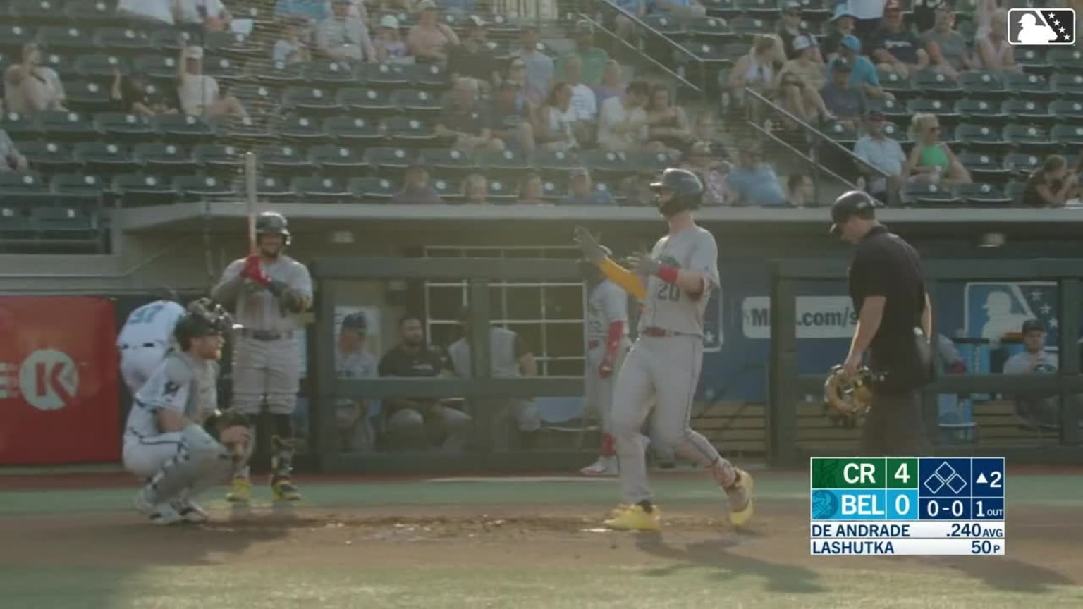Brandon Winokur's two-run homer | 06/22/2025 | Kernels