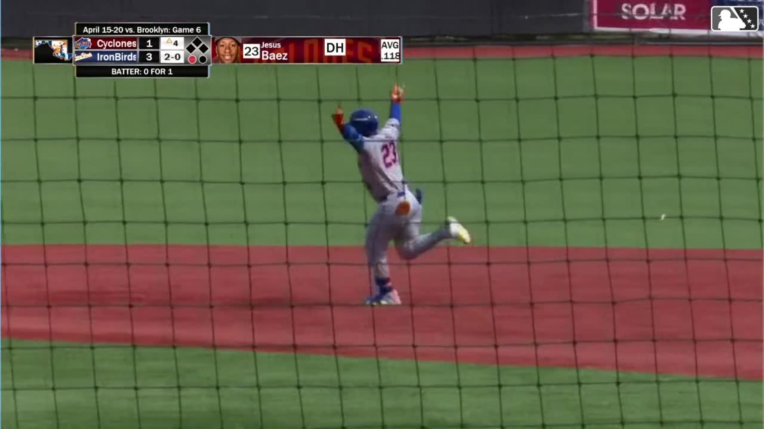 Jesus Baez's first High-A homer of the season | 04/20/2025 | Cyclones