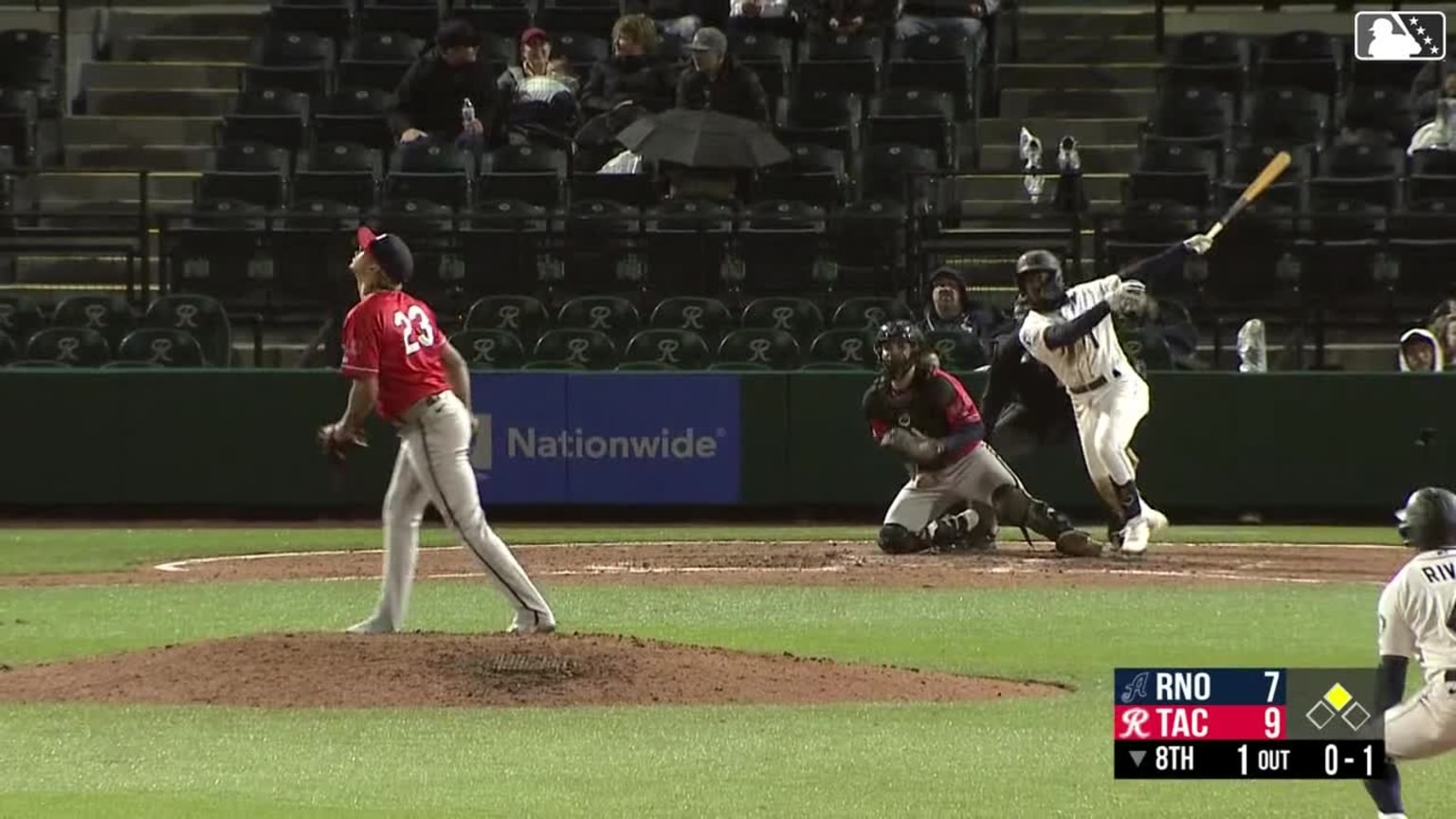 Ryan Bliss hits an opposite field two-run home run | 04/12/2024 | Rainiers