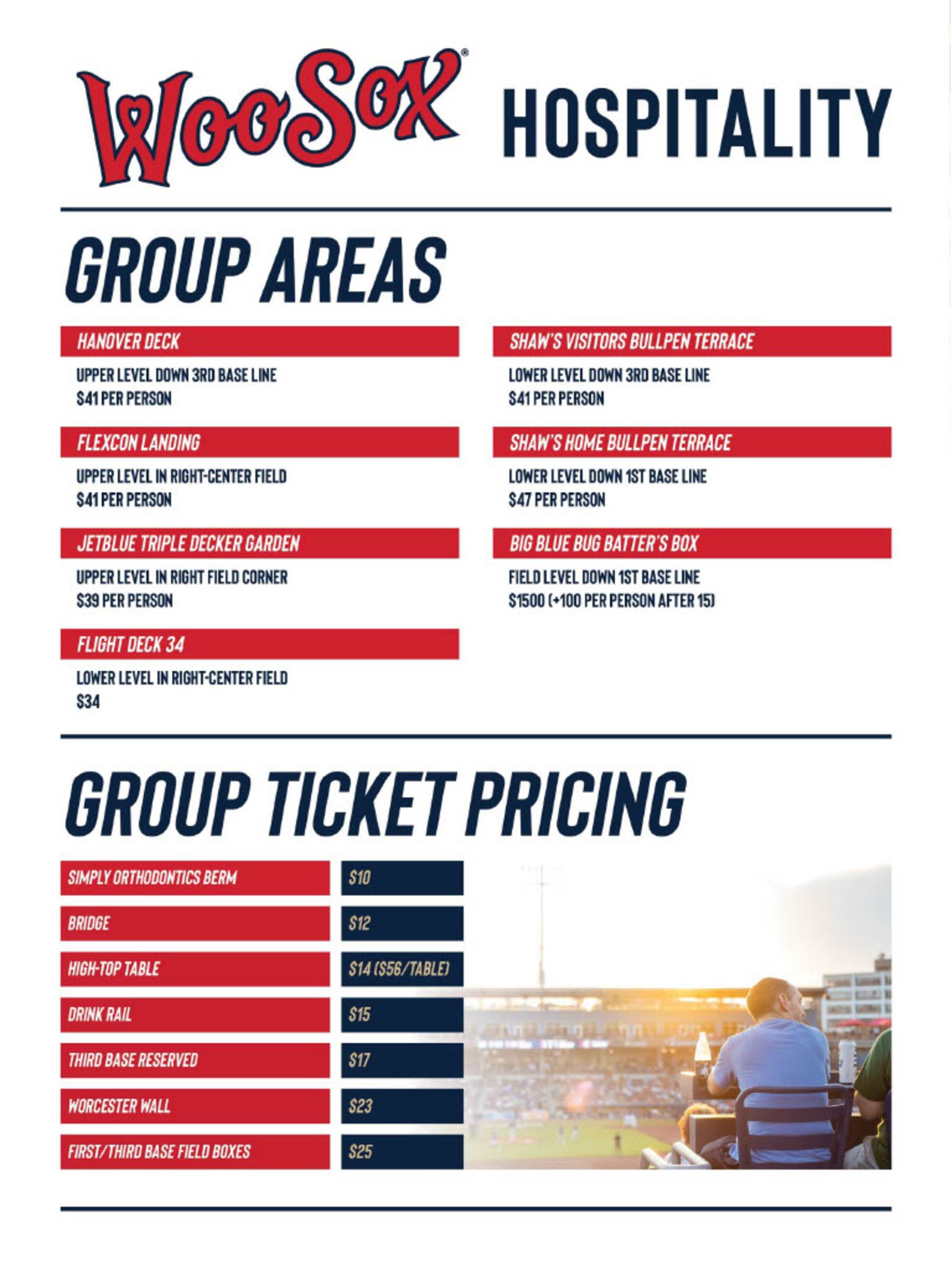 WooSox Group Outings | Red Sox