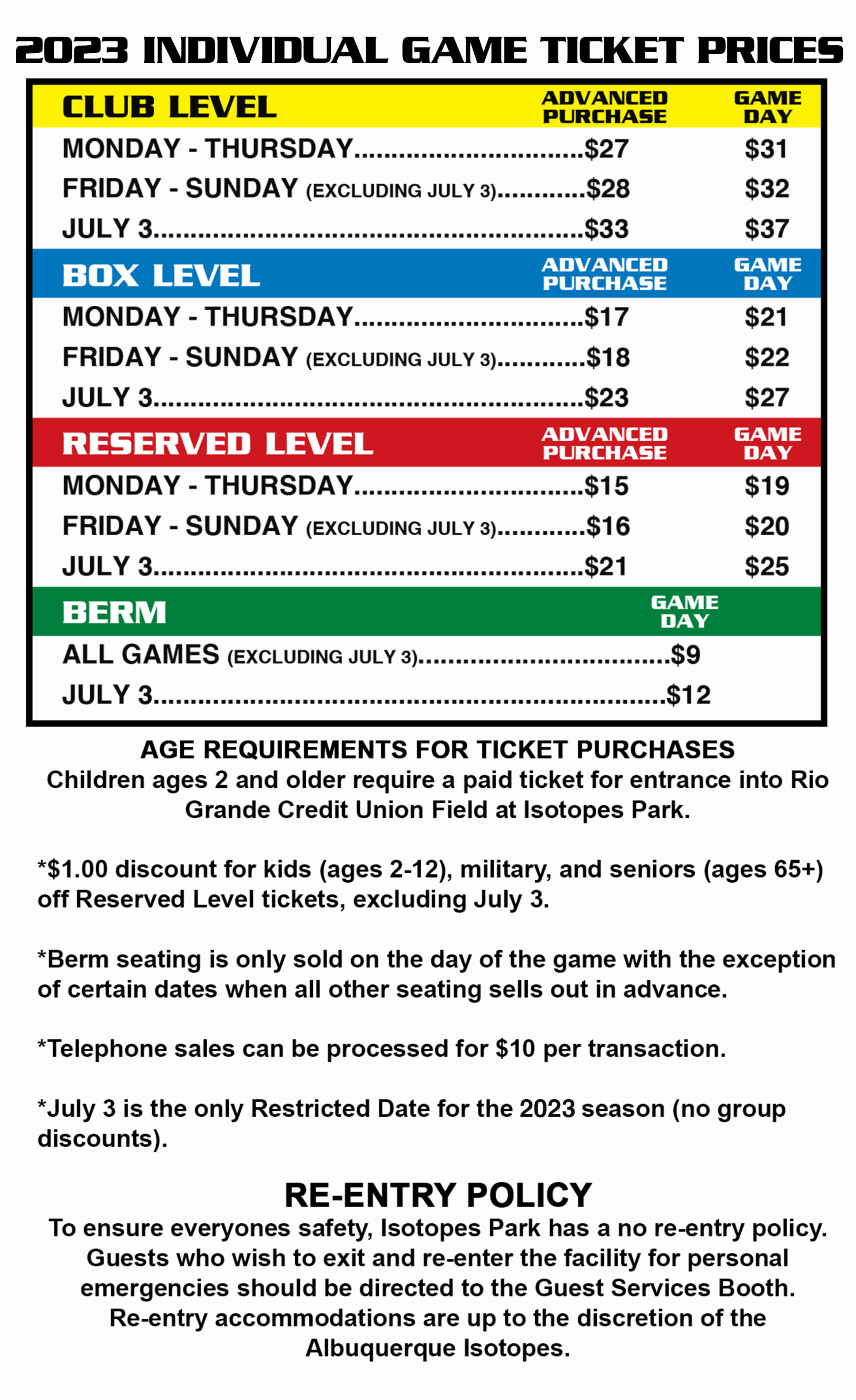 Individual Game Ticket Prices | Isotopes