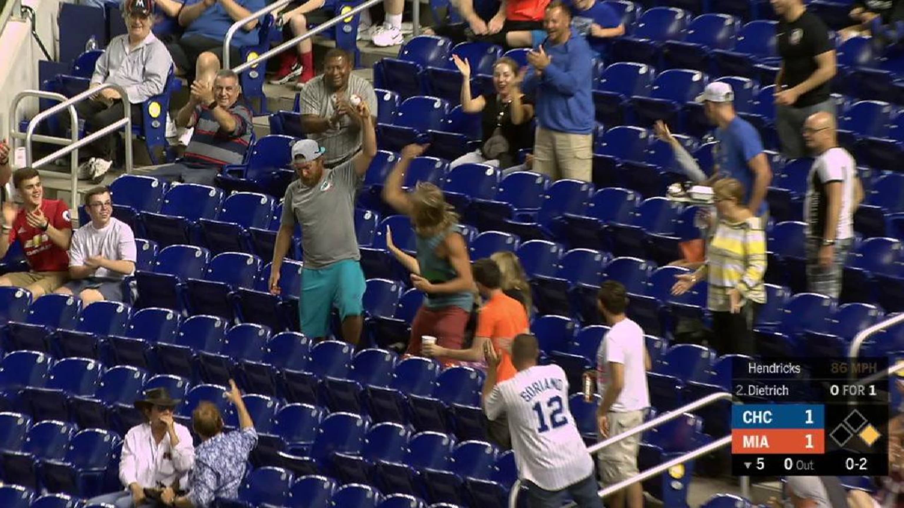 baseball catch fan