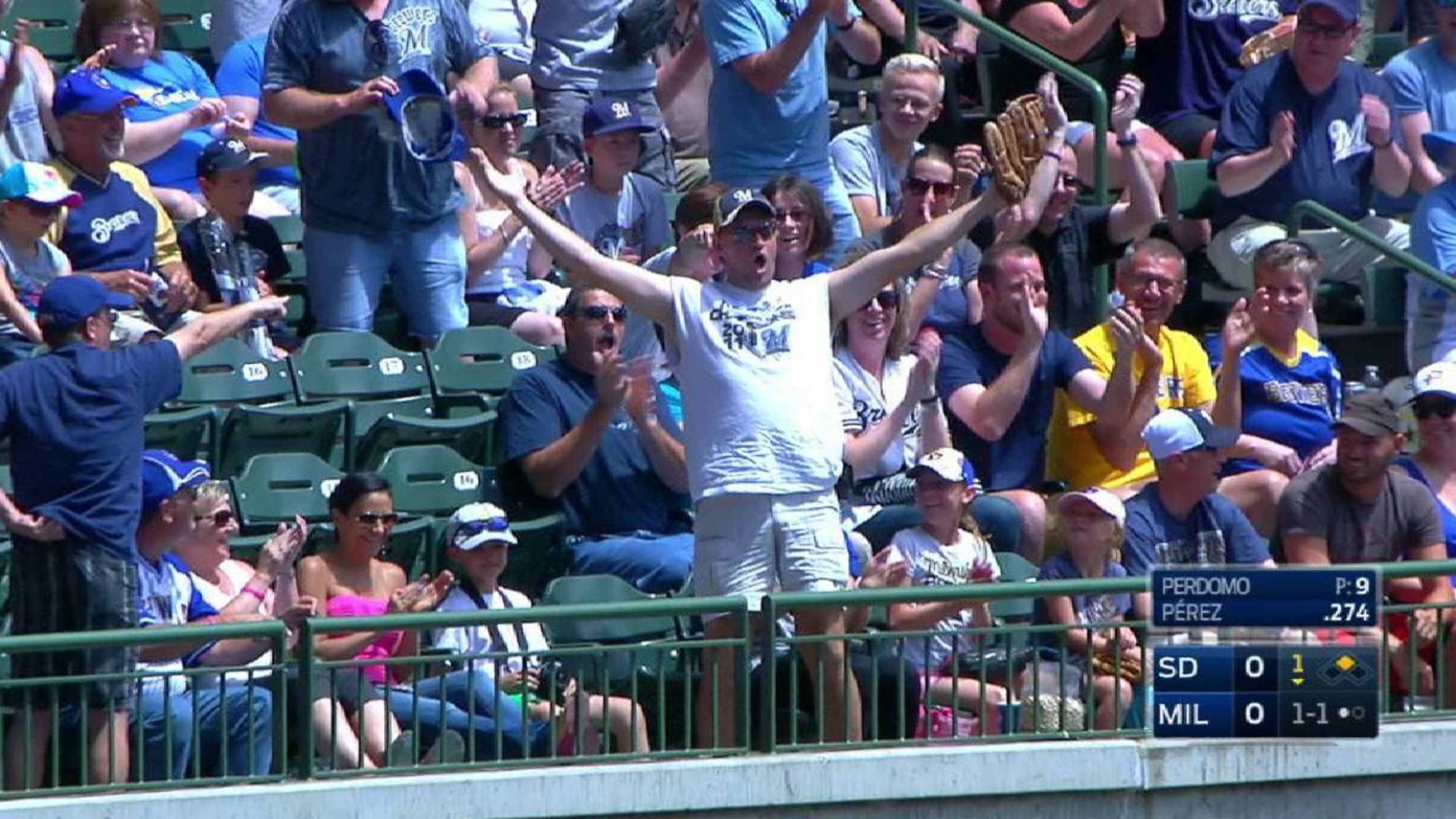 baseball crowd catch