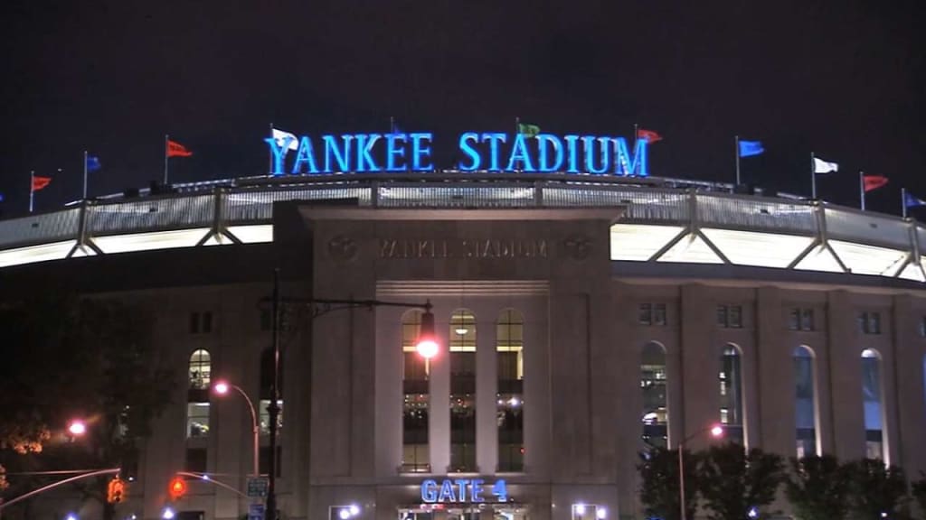 yankee stadium at night outside