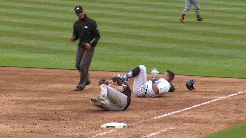 baseball first base collision