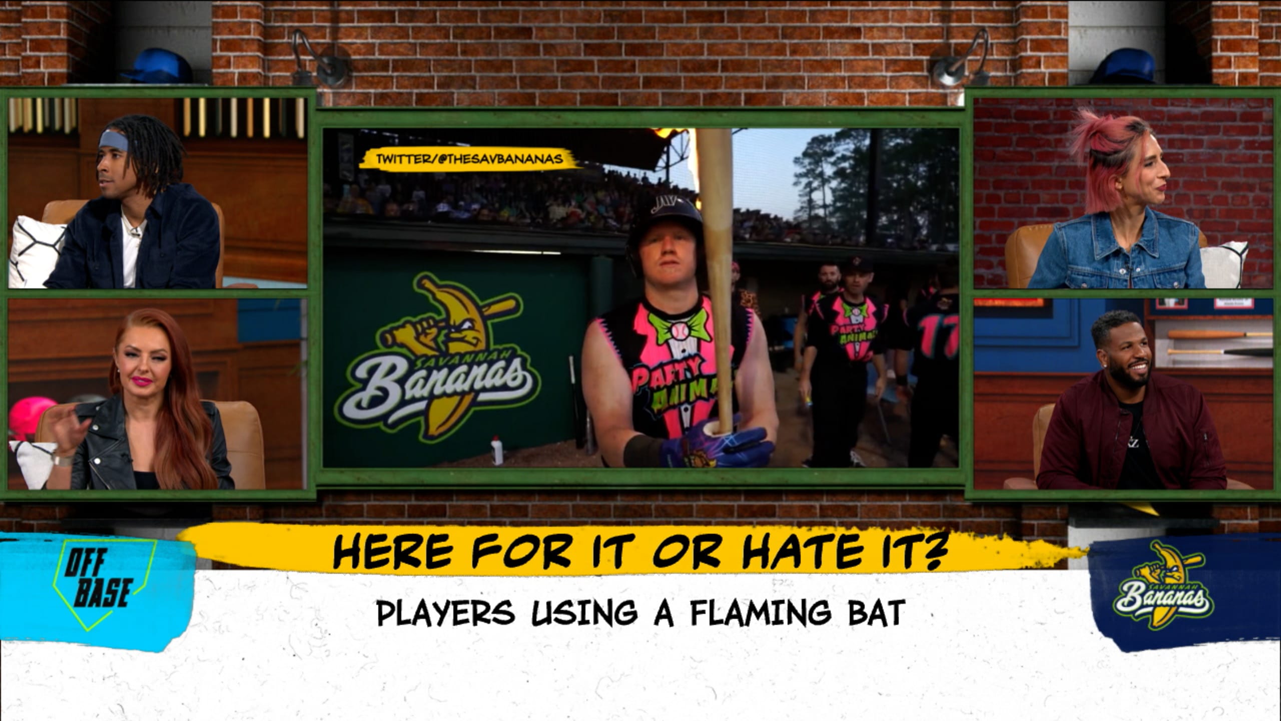 Taking cuts with a flaming bat