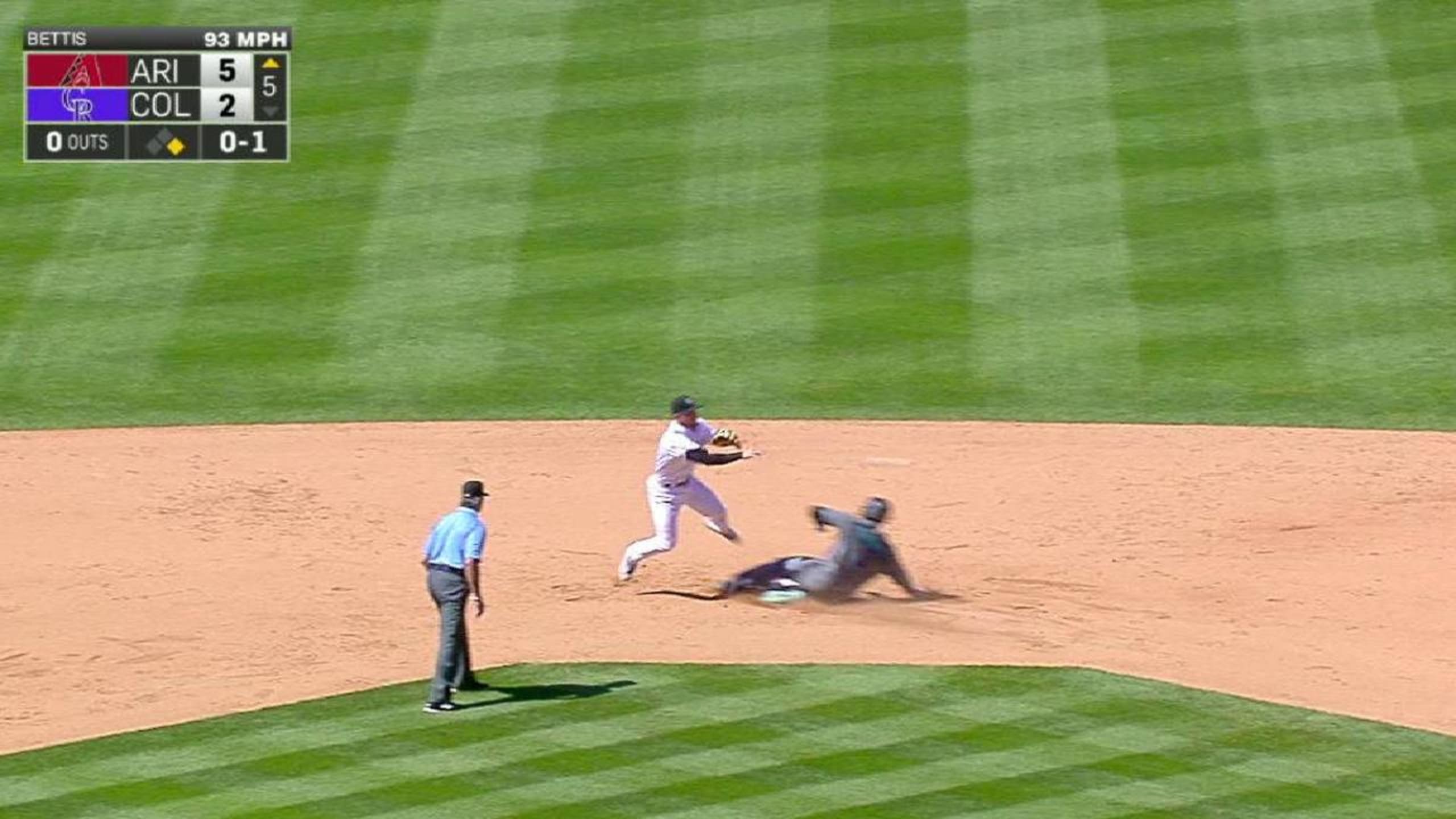 Chris Herrmann grounds into a force out, first baseman Mark Reynolds to ...