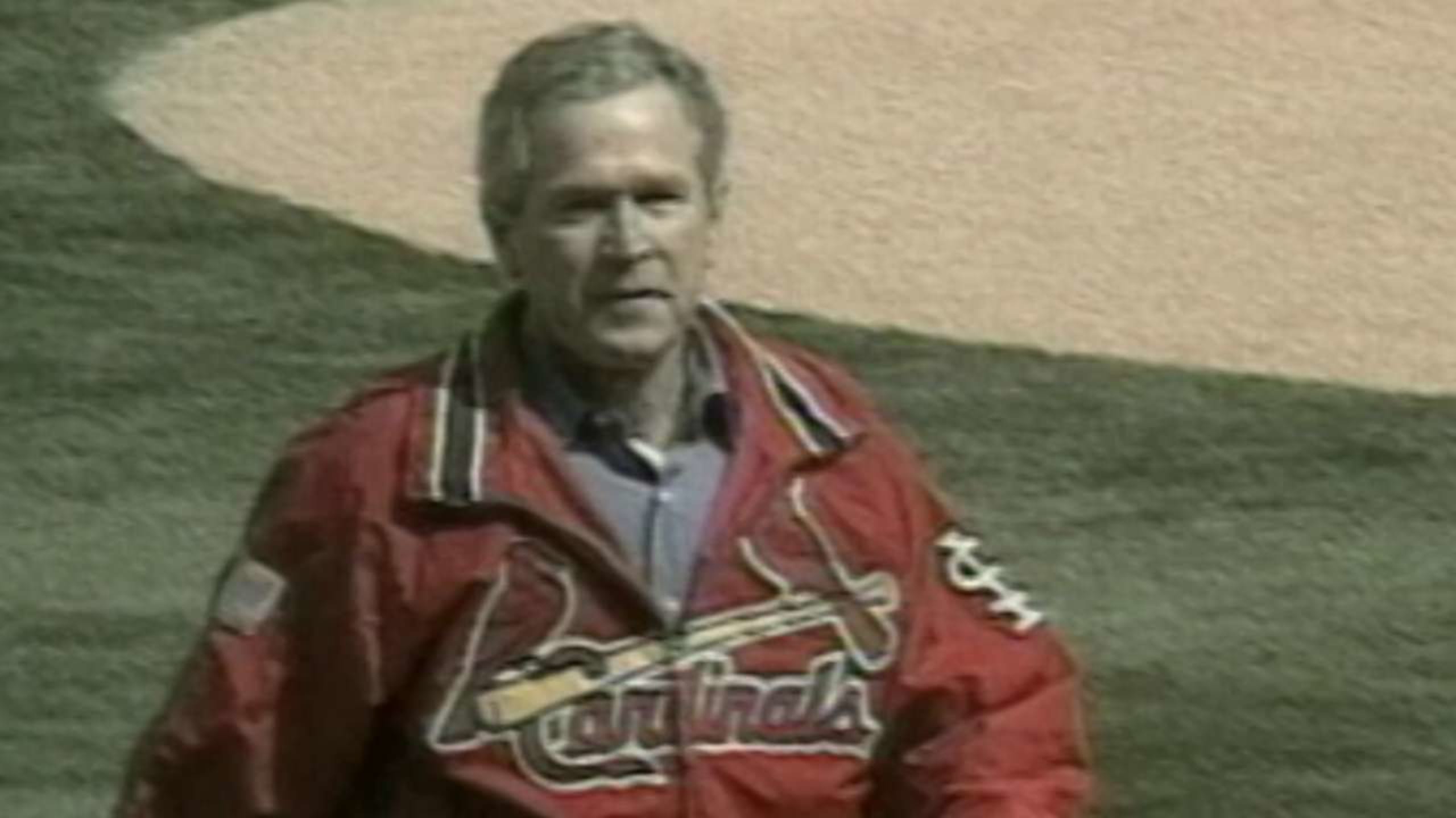 Bush throws first pitch