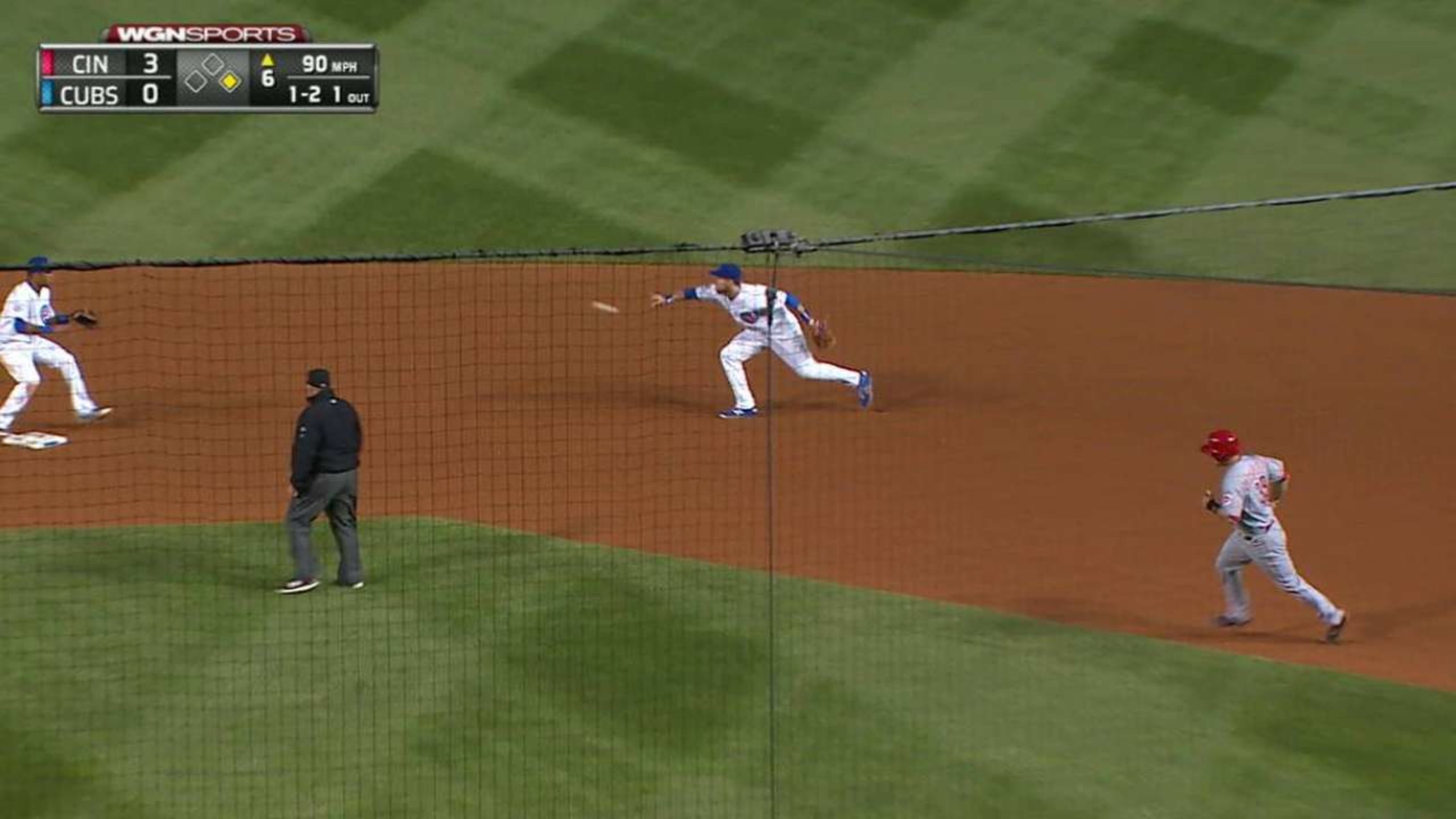 Zobrist starts double play