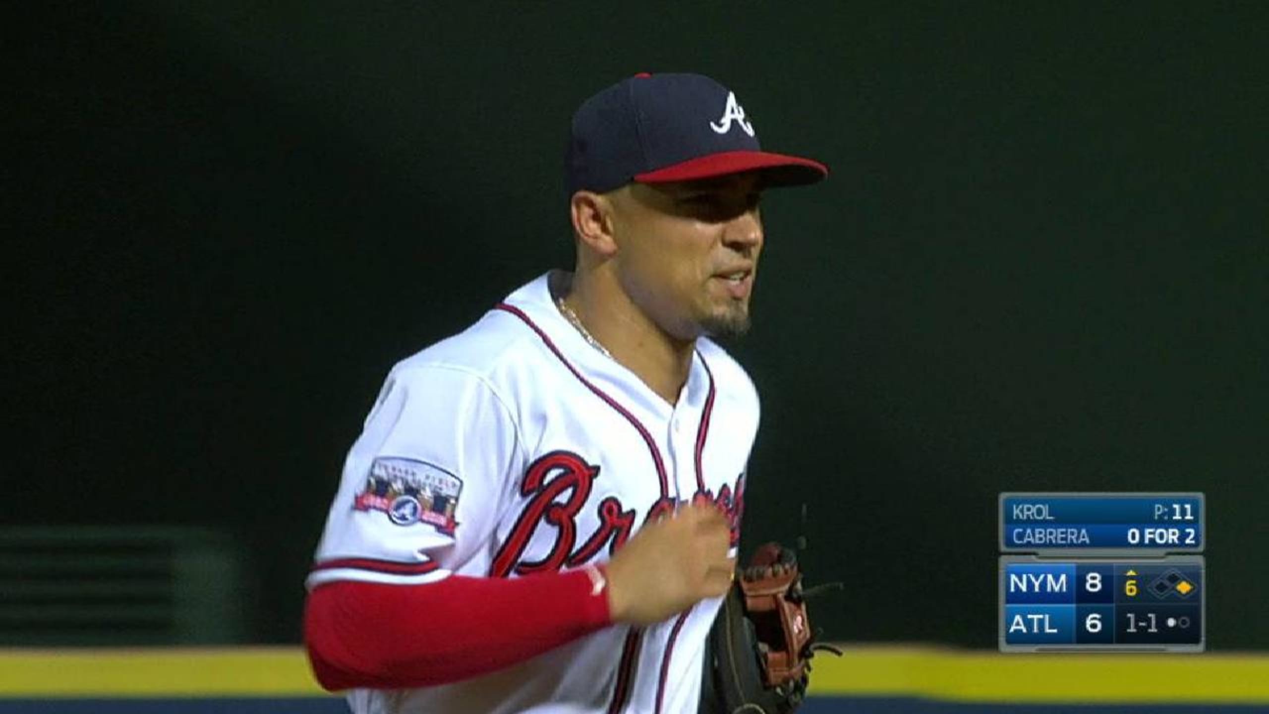 Asdrubal Cabrera grounds into a double play, third baseman Adonis ...