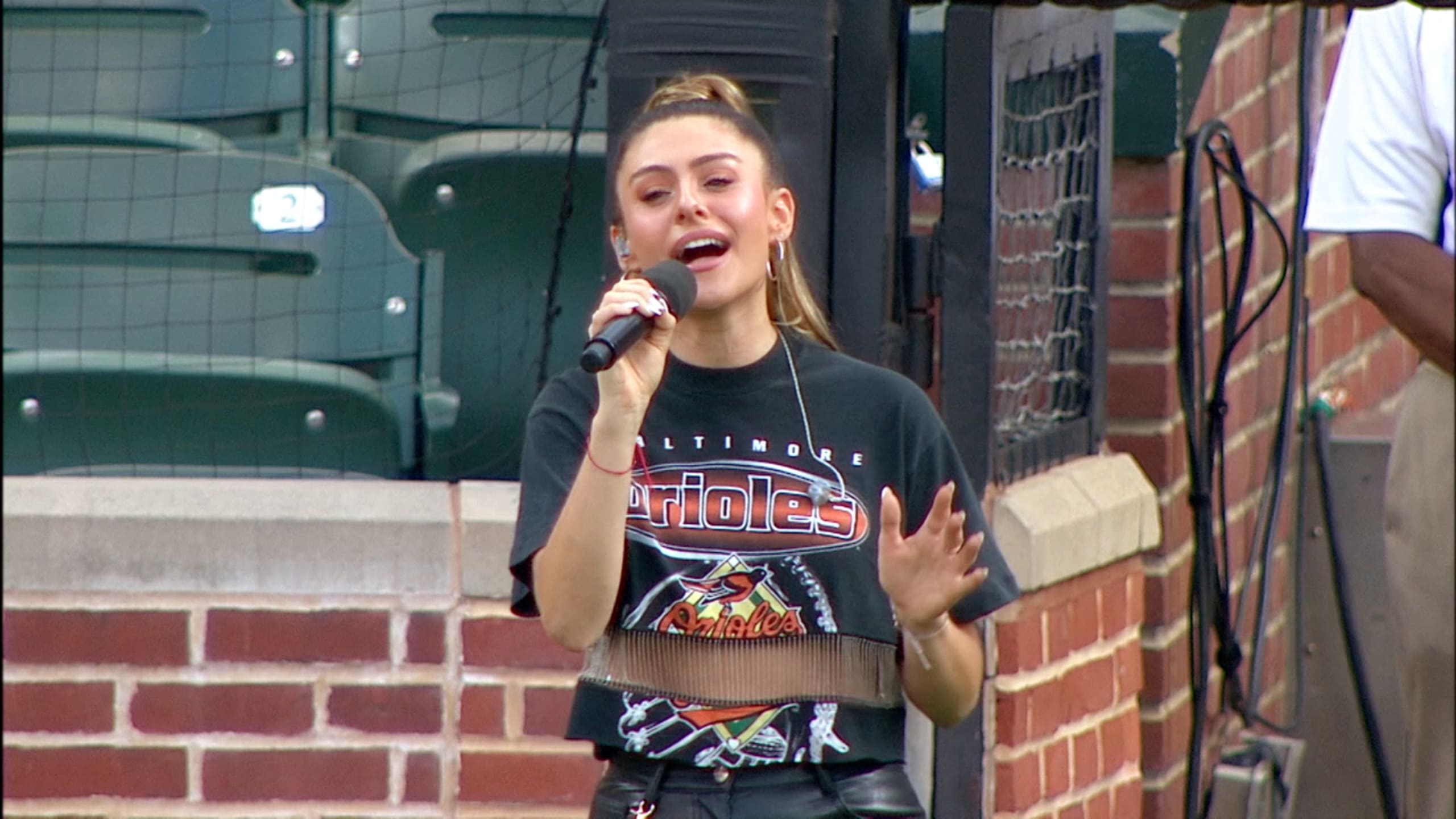 Casey Baer sings National Anthem