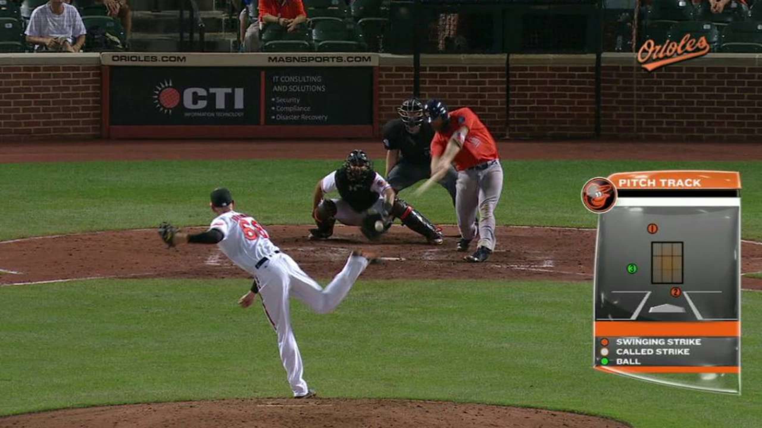 Bridwell's first MLB strikeout