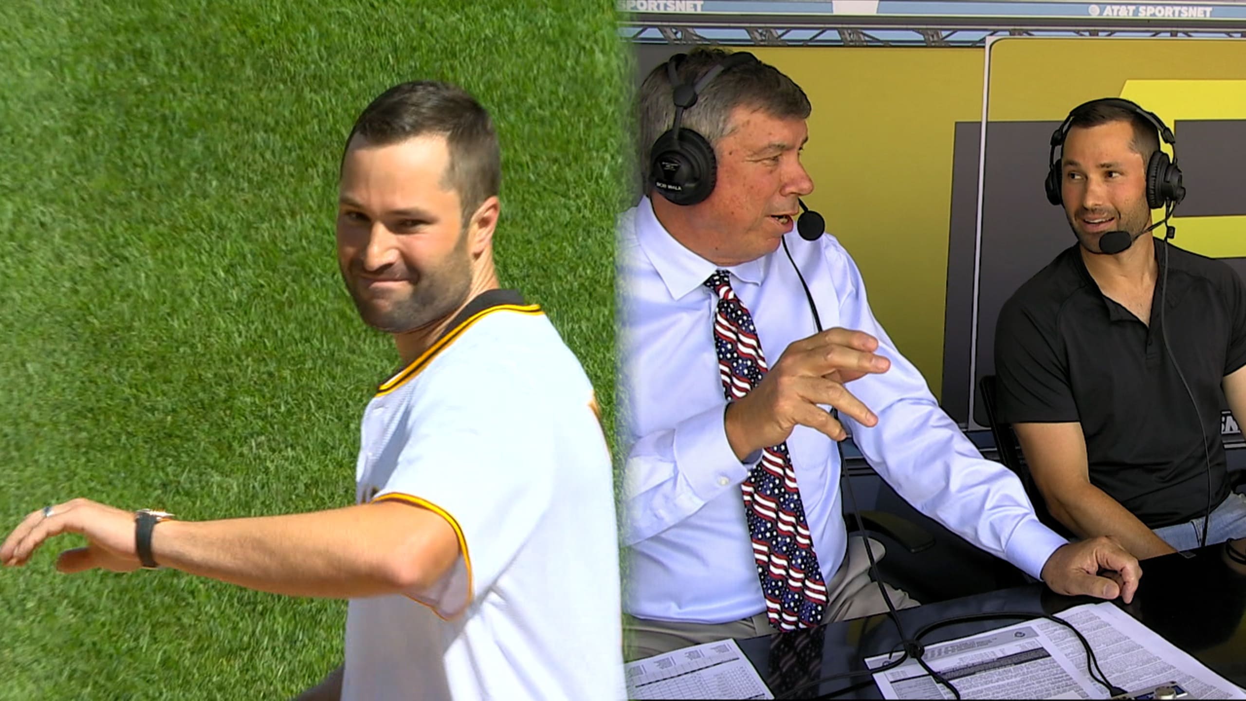 Walker first pitch, interview