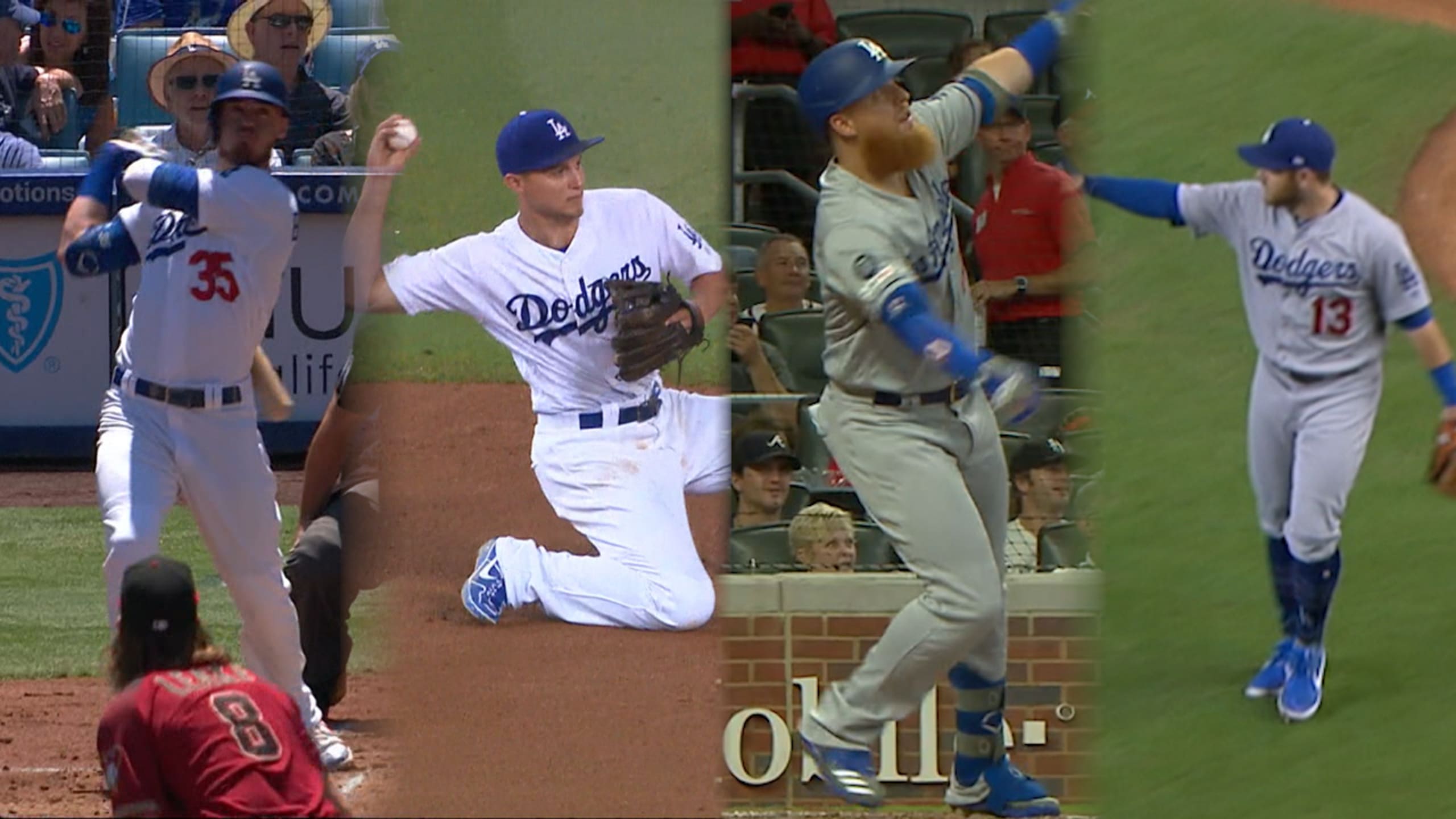 Dodgers' teamwork plays of August