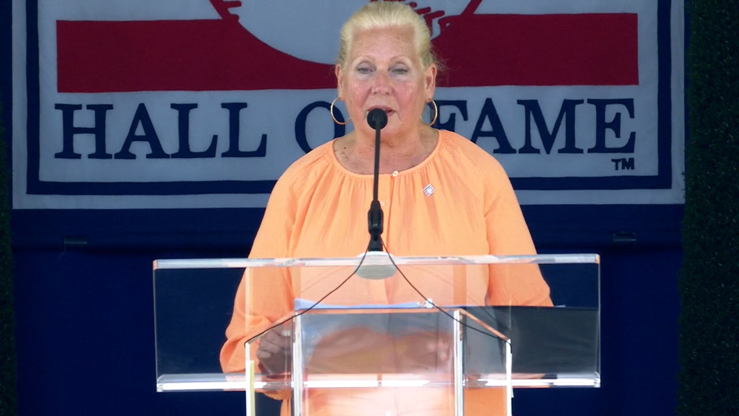 Irene Hodges inducts her father