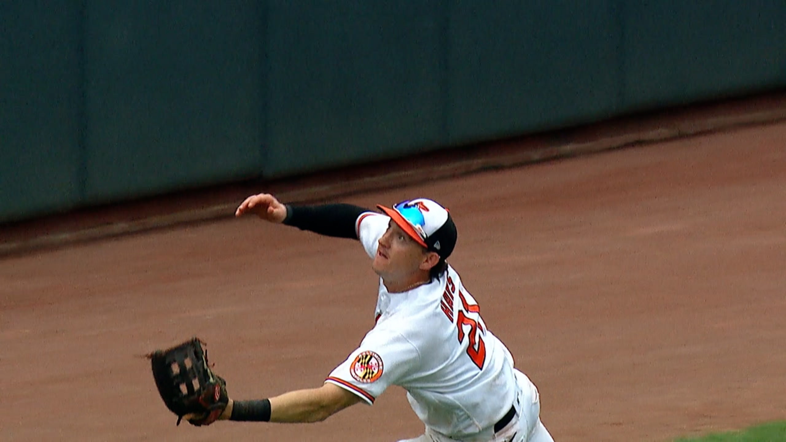 Austin Hays' sliding catch