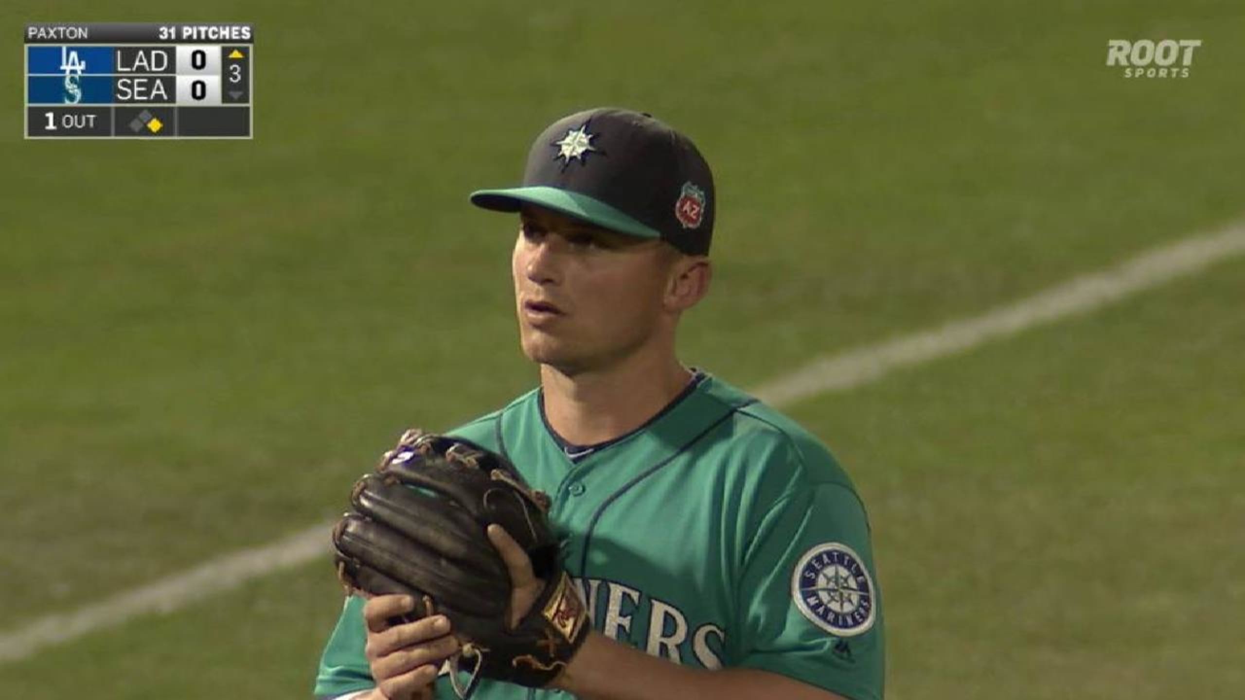 Alex Hassan reaches on a fielding error by third baseman Kyle Seager.