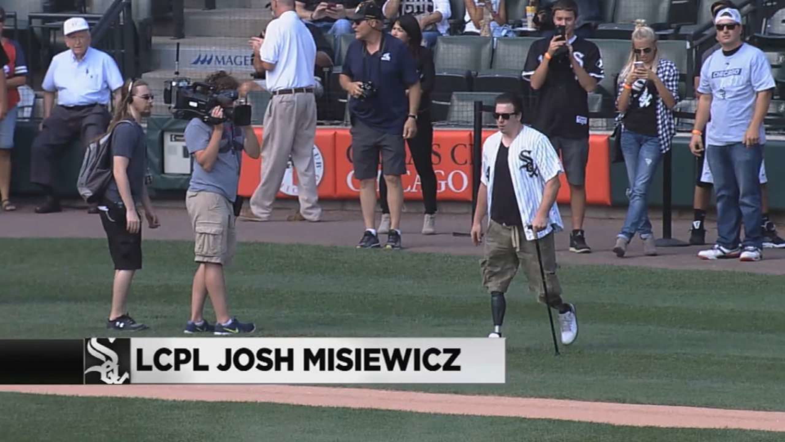 LCPL Misiewicz's first pitch