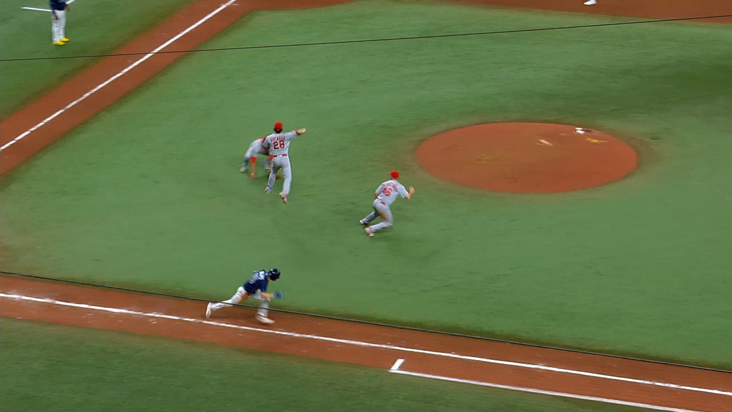 Nolan Arenado's jumping throw