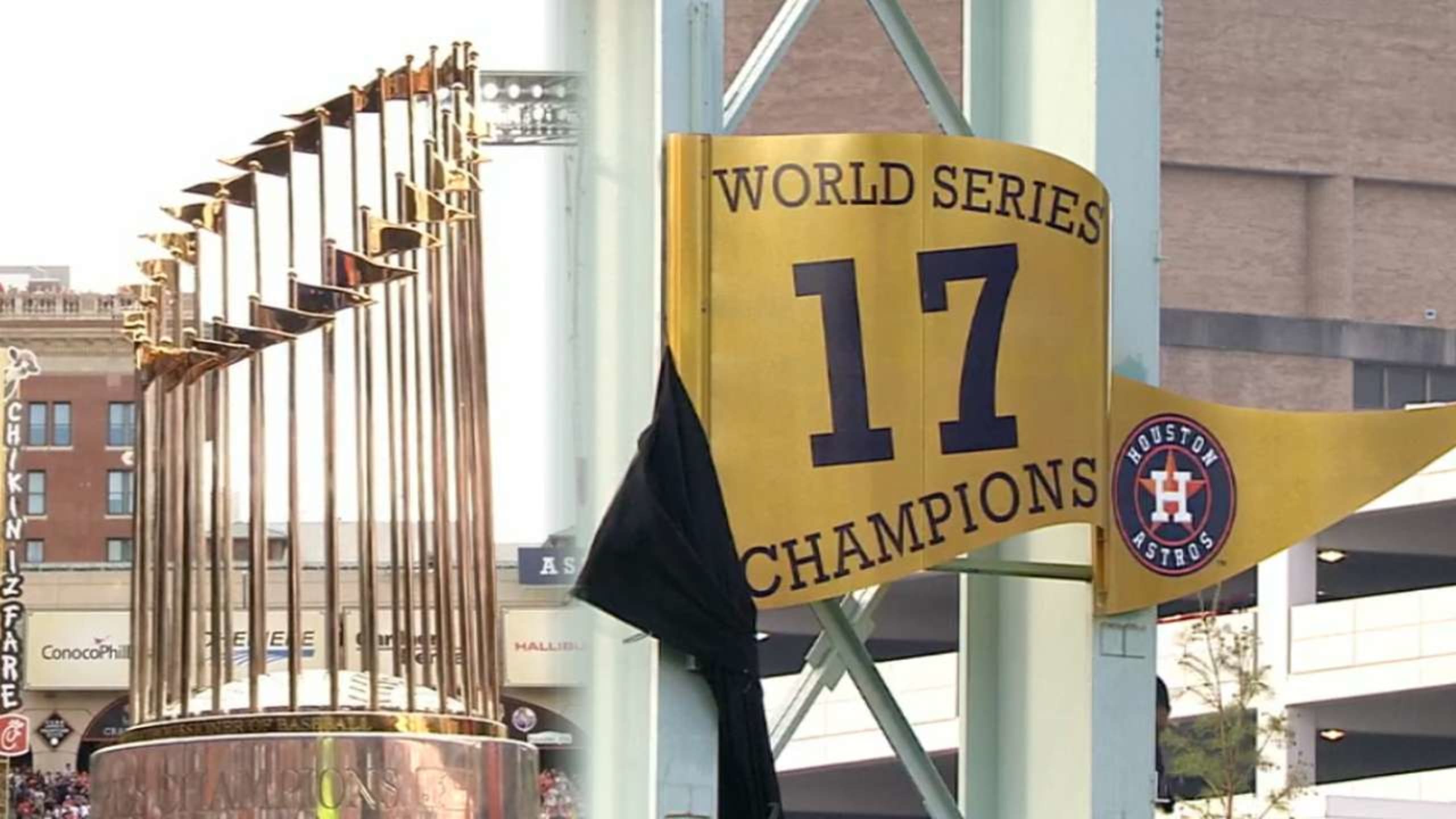 Astros raise World Series banner
