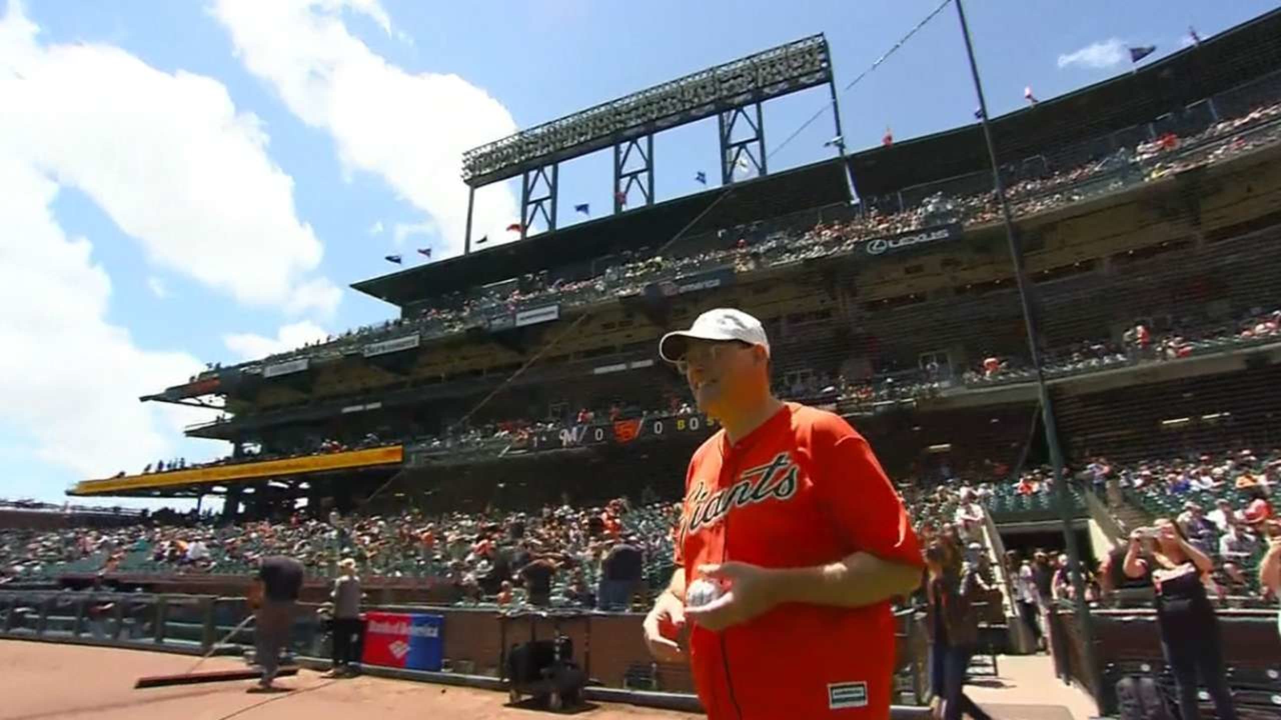 John Colgrove's first pitch