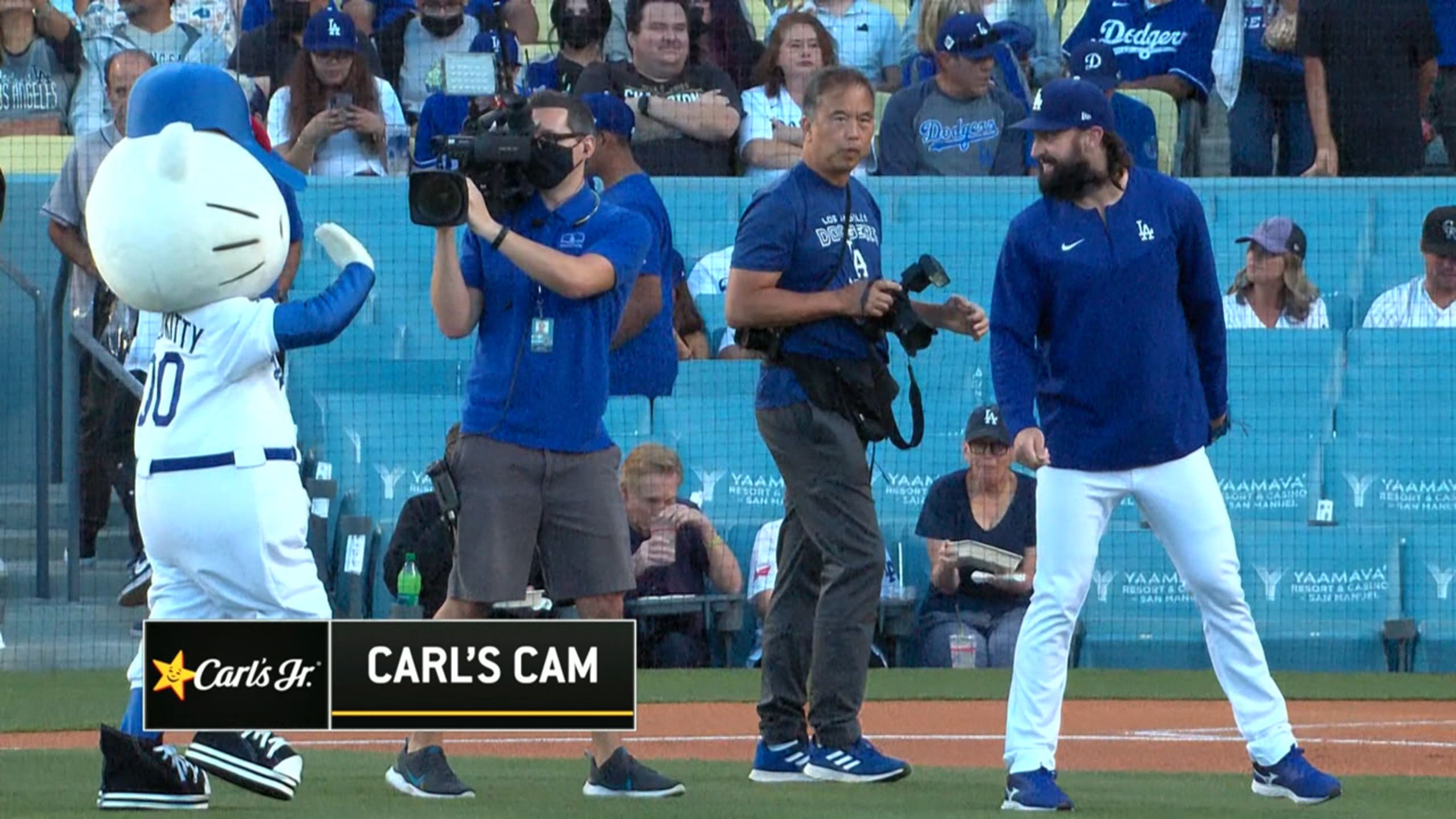 Hello Kitty throws first pitch