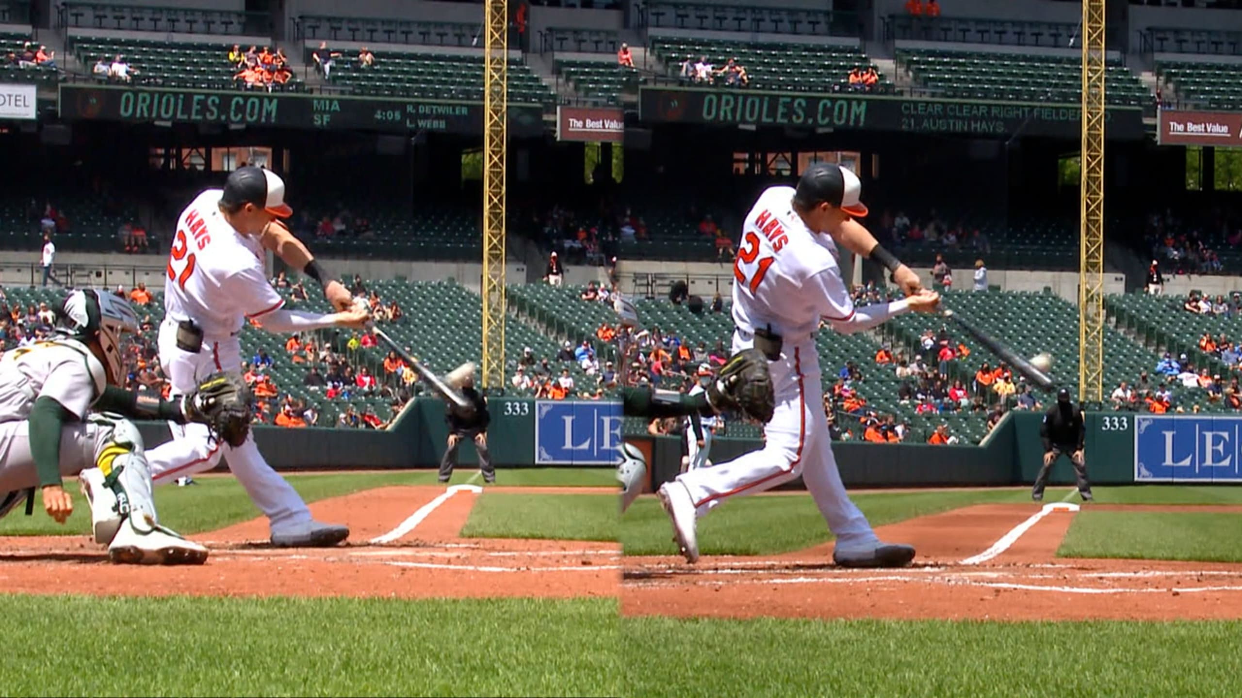 Austin Hays' two-homer game Austin Hays' two-homer game