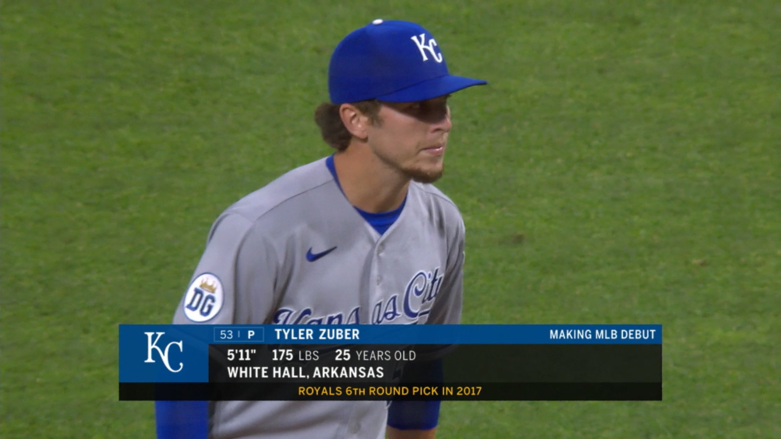 Tyler Zuber's MLB debut