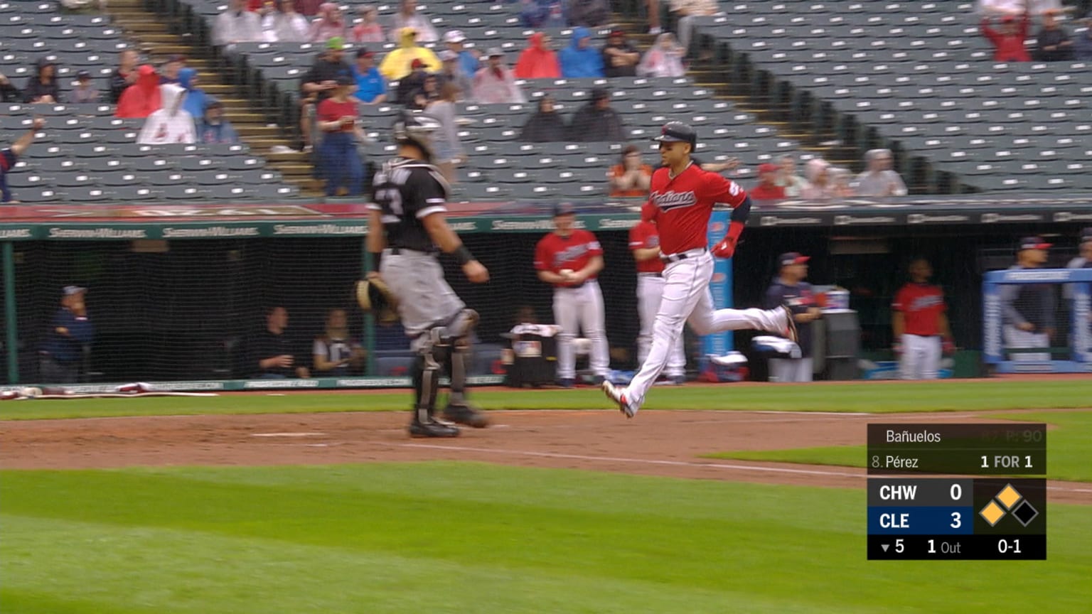 CWS@CLE: Gonzalez crosses home plate on error in 5th | 05/09/2019 ...