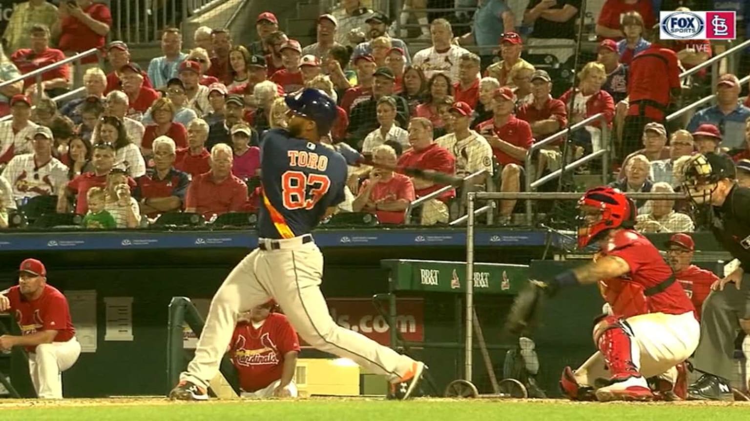 HOU@STL: Toro crushes a monster grand slam to right | 03/15/2019 ...