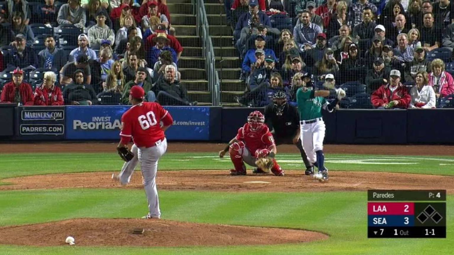 LAA@SEA: Bishop lines a triple to right field | 03/03/2018 ...