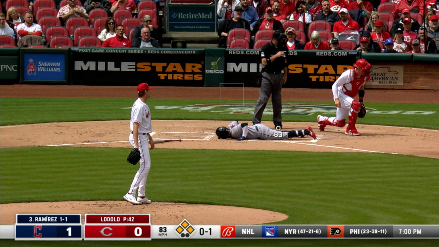 José Ramírez brings home run after hit-by-pitch | 04/13/2022 ...