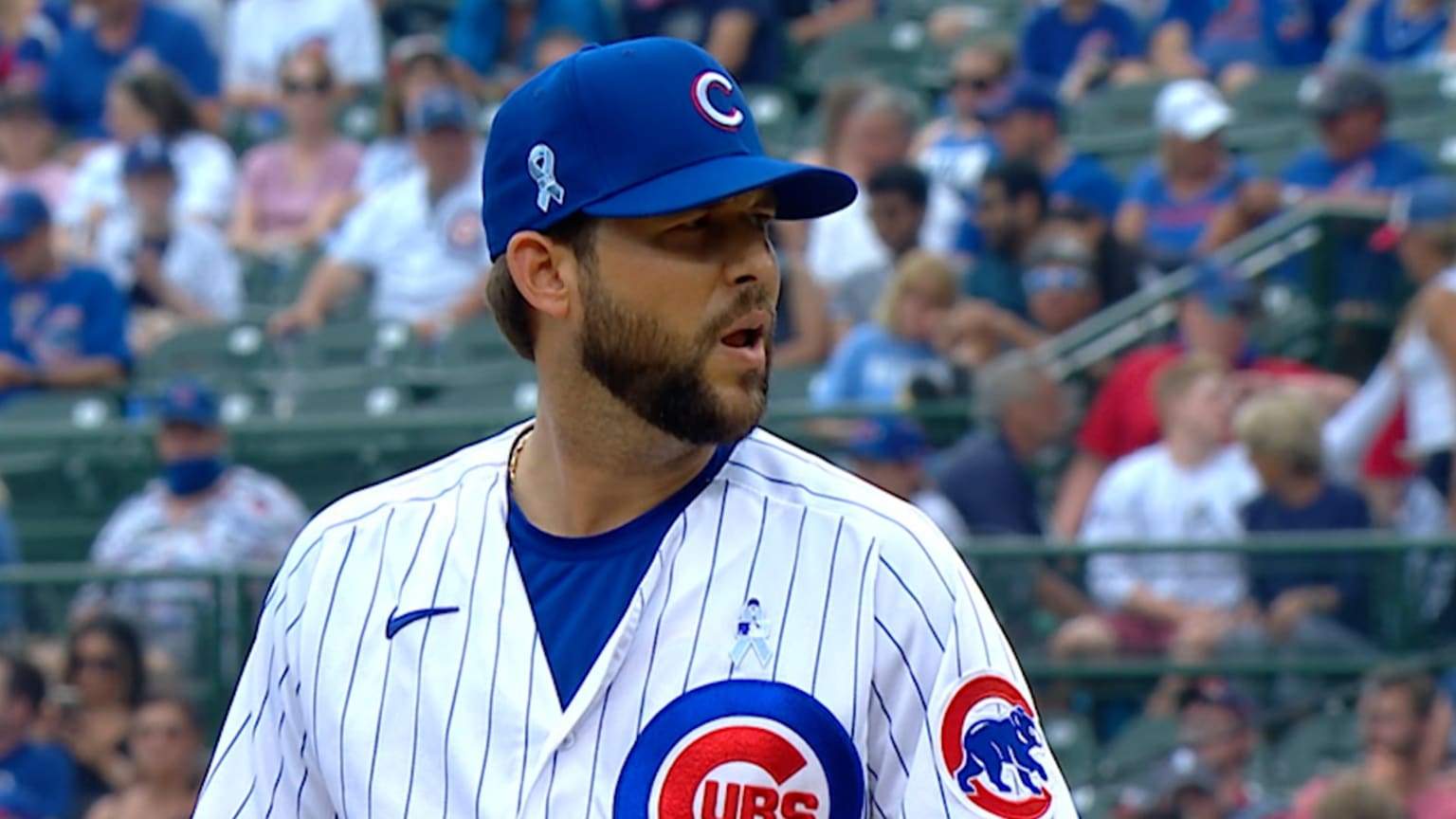 Ryan Tepera strikes out Lewin Díaz in the 7th | 06/20/2021 | Chicago Cubs