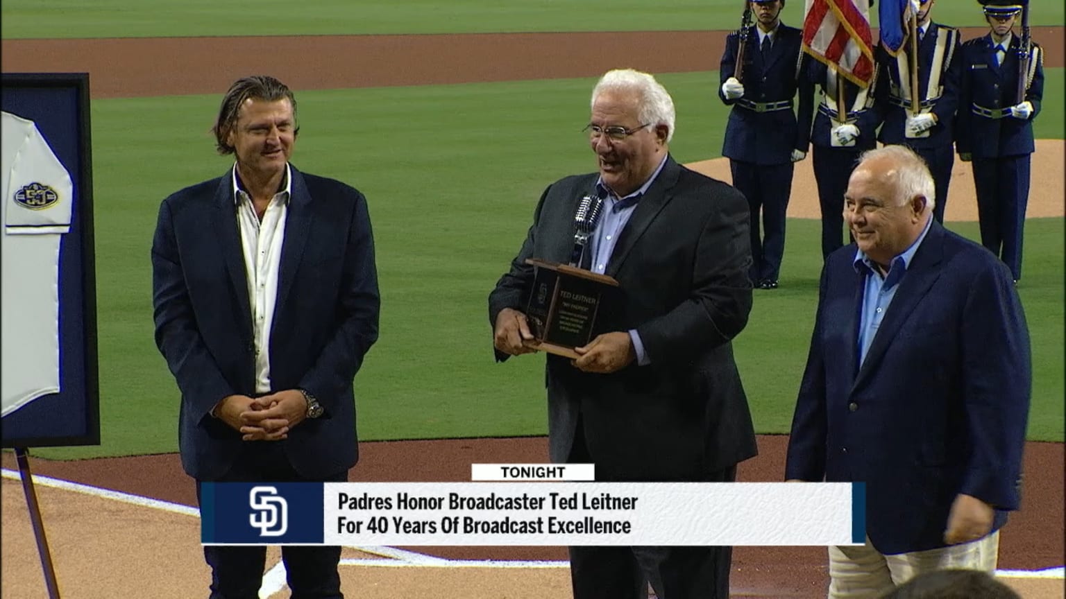 LAD@SD: Padres honor Leitner with pregame ceremony | 09/25/2019 | San ...