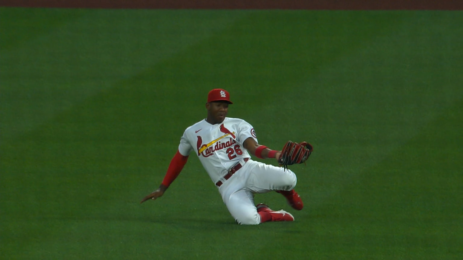 Justin Williams makes a sliding catch in right field | 04/28/2021 | St ...