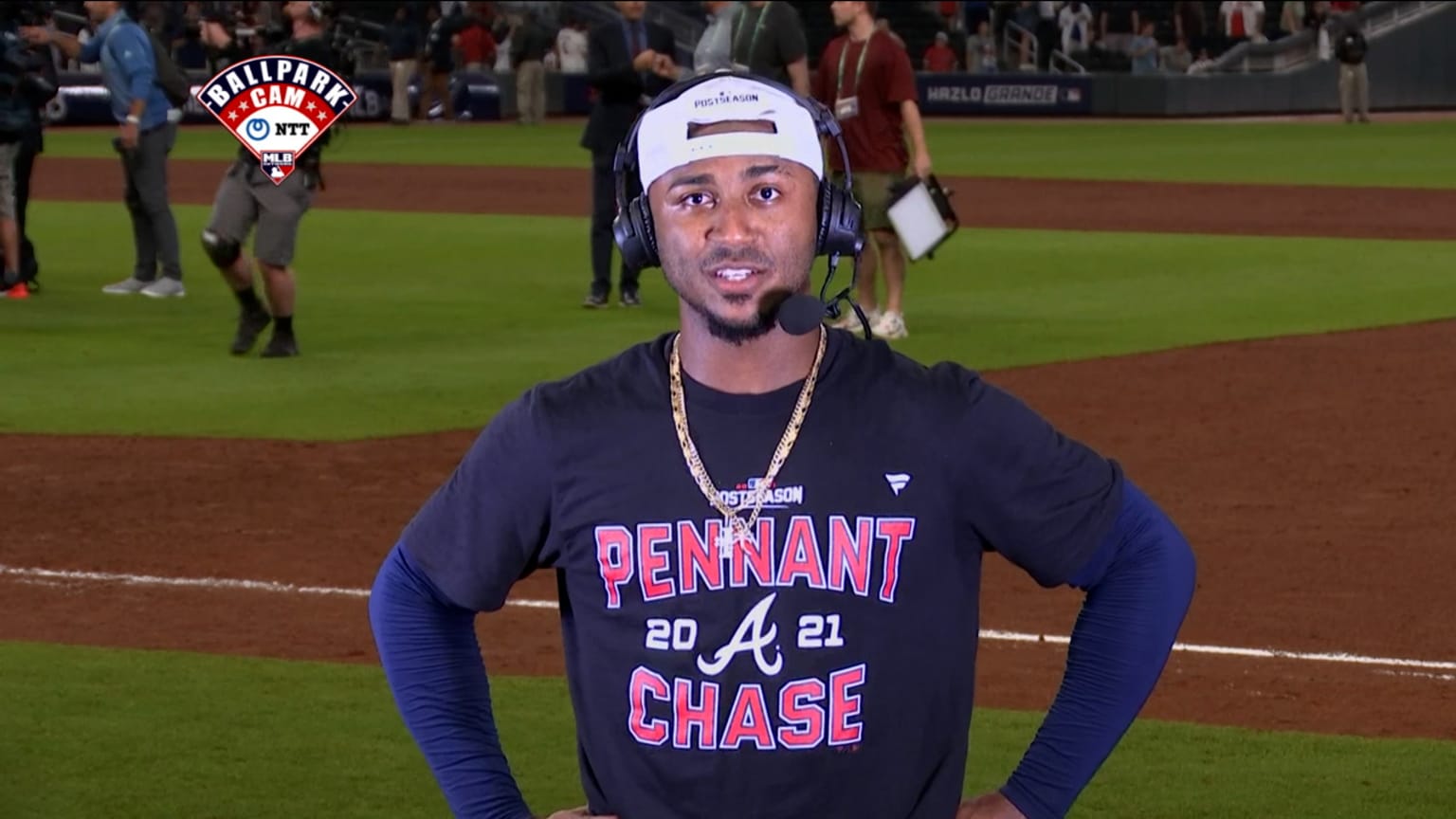 Ozzie Albies on the atmosphere, advancing to NLCS | 10/13/2021 ...