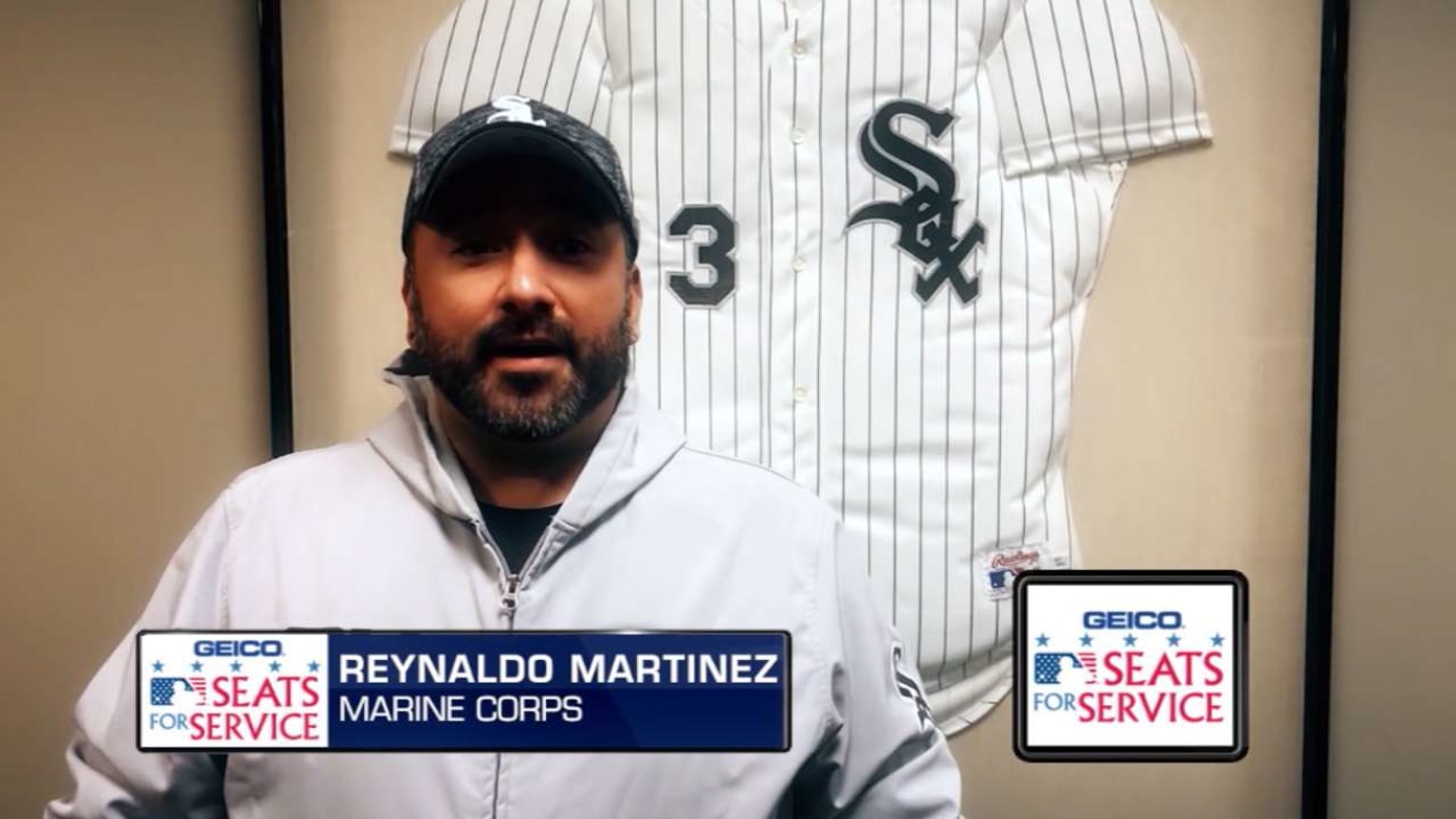 Reynaldo Martinez honored by GEICO Seats for Service | 09/28/2018 | MLB.com