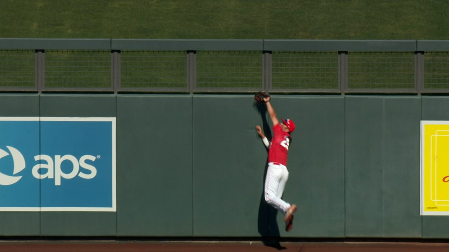 Samuel Tormos makes a leaping grab at the wall | 02/18/2022 | MLB.com