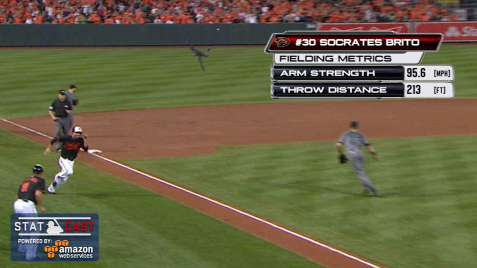 ARI@BAL: Brito throws ball 213 feet to nab Hardy | 09/23/2016 | Arizona ...