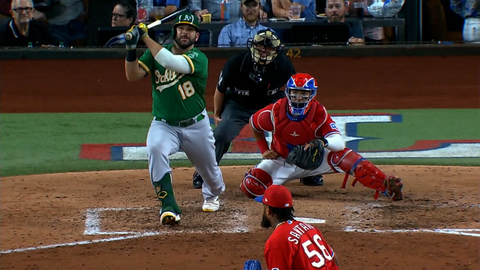 Mitch Moreland lines a game-tying RBI triple | 08/13/2021 | Athletics
