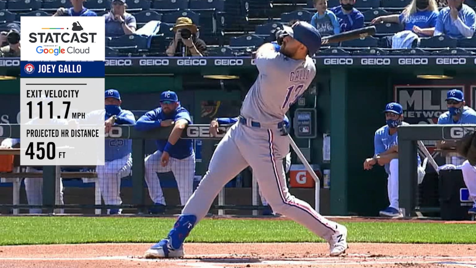 Joey Gallo launches a 450-ft. homer at 111.7-mph | 04/03/2021 | Texas ...