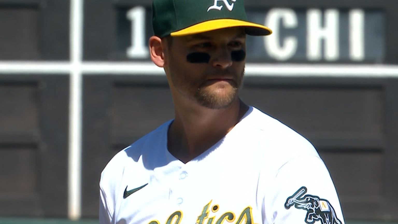 Chad Pinder makes his MLB debut on the mound | 05/18/2022 | New York ...
