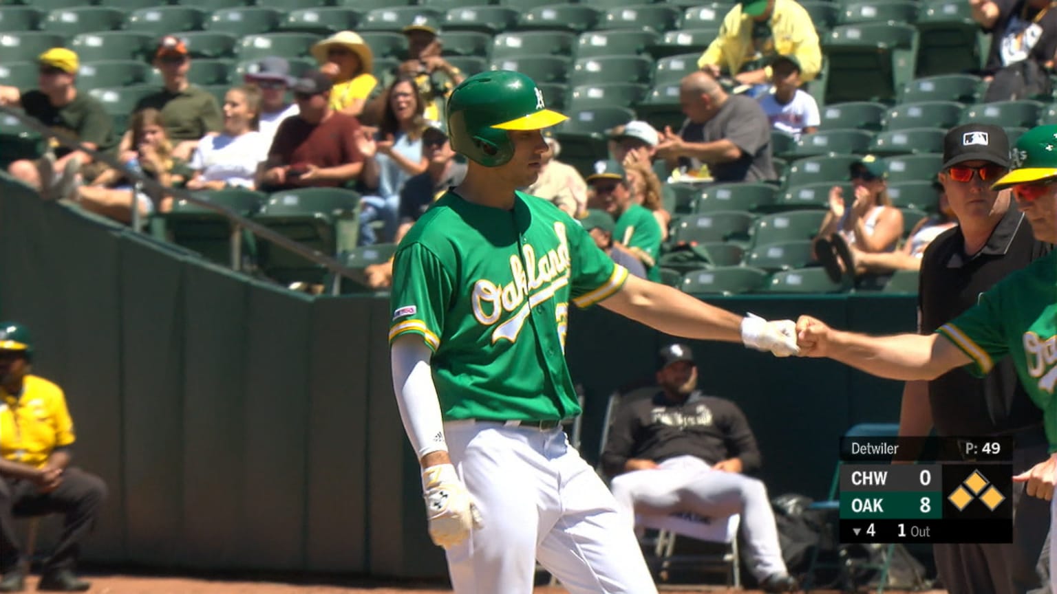 CWS@OAK: Olson plates Semien on a 4th-inning single | 07/13/2019 ...
