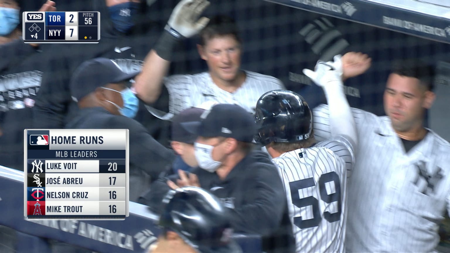 Luke Voit powers an opposite-field home run | 09/17/2020 | New York Yankees